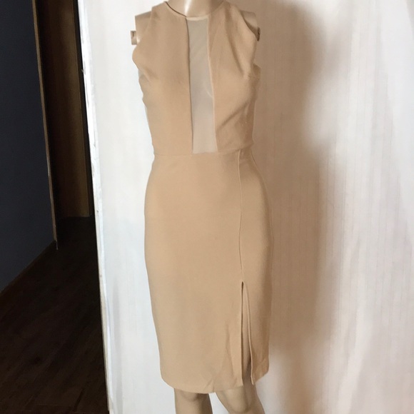 John Zack | Dresses | John Zack Fitted Beige Dress Size 8 | Poshmark